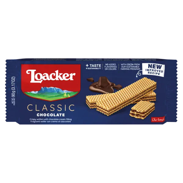 Loacker Classic Wafer with Cocoa Cream Flavor 28 Pieces - 90g - Home ...