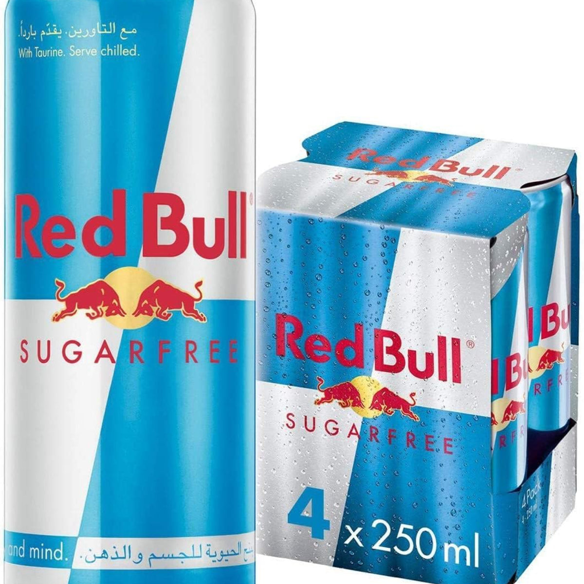 Red Bull Energy Drink Sugar Free, 250ml - 4 Pack – Housemart